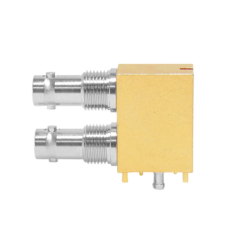 12GHz Dual Port R/A Micro BNC Coax Connector from Cambridge Electronics